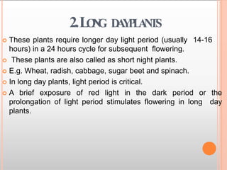 Photoperiodsim & vernalization | PPTX