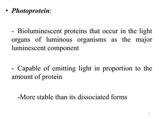 Mechanism of Photoproteins | PPT