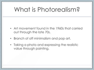 Photorealism davies | PPT