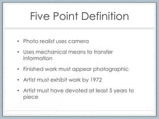 Photorealism davies | PPT