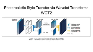 Photorealistic style transfer via wavelet transforms | PPTX