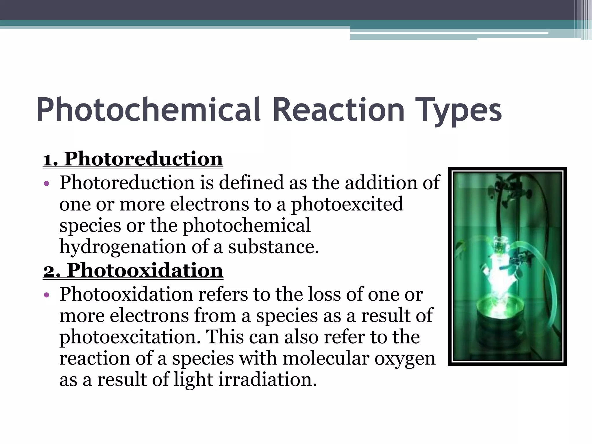 Photo redox reactions | PPTX