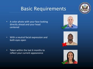 Photo requirements for U.S. Visa | PPT