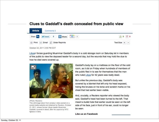 Photo Scavenger Hunt: the Death of Gaddafi | PDF