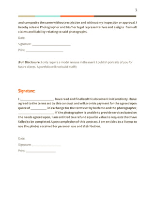 Photoshoot contract | PDF