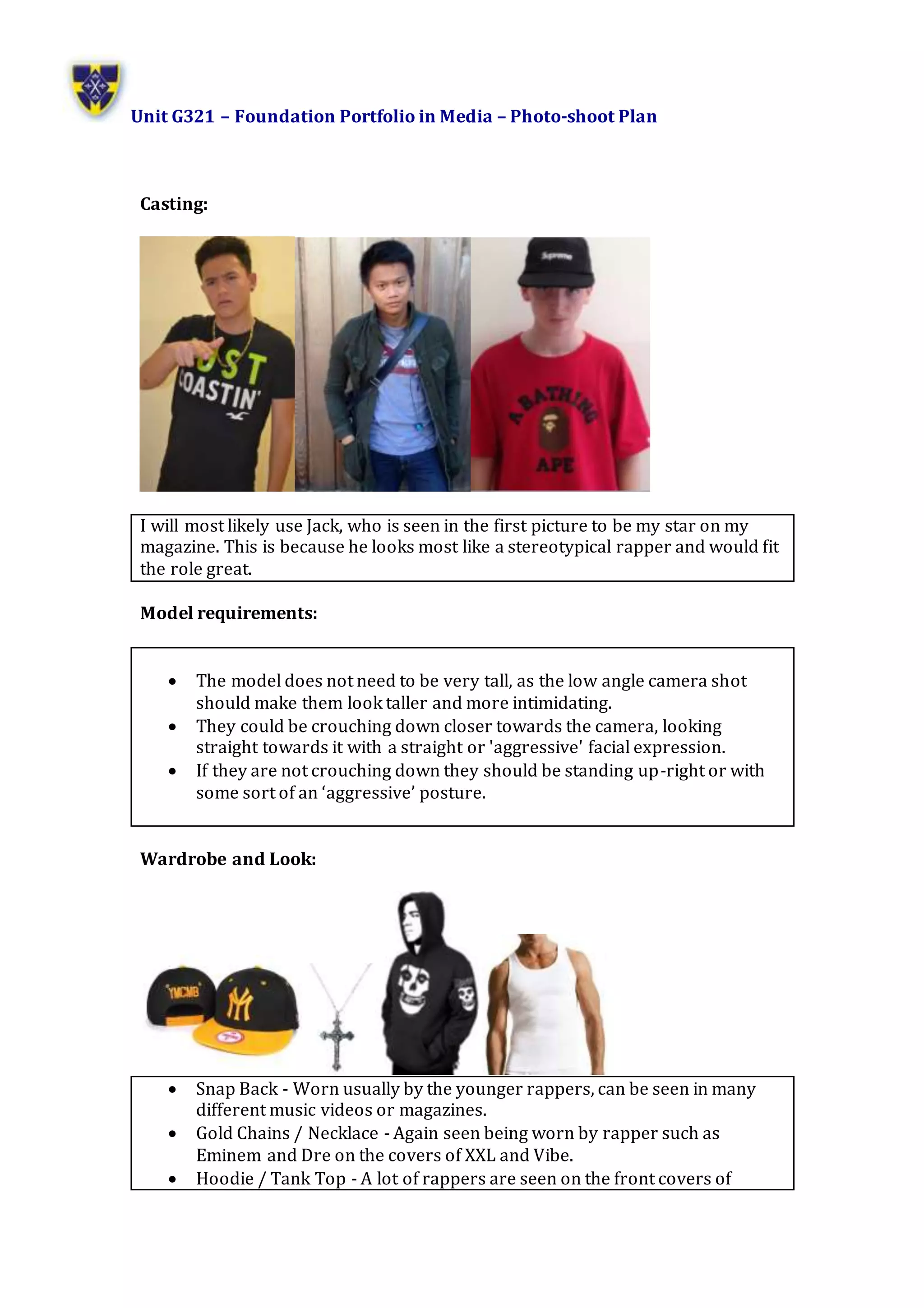 Photography Plan | PDF