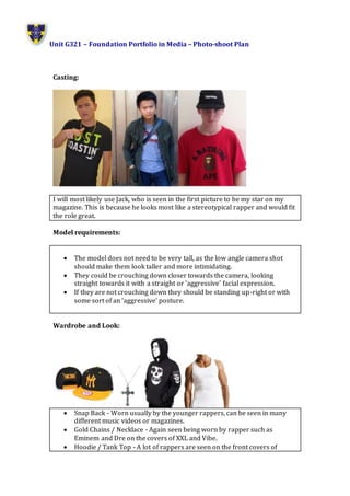 Photography Plan | PDF