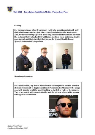 Photo shoot plan | PDF