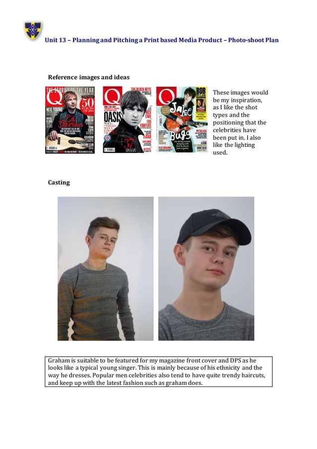 Photo shoot plan 'A' | PDF