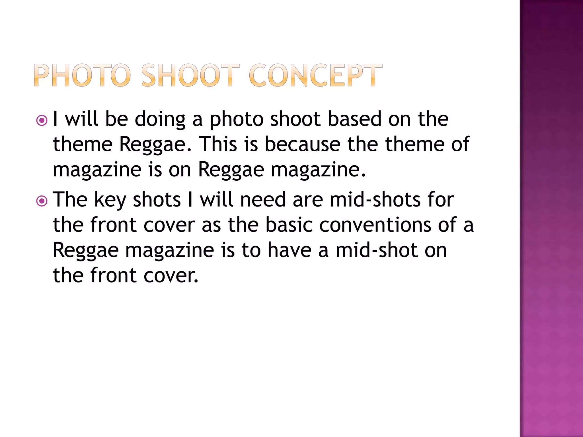 Photo shoot planning | PPT