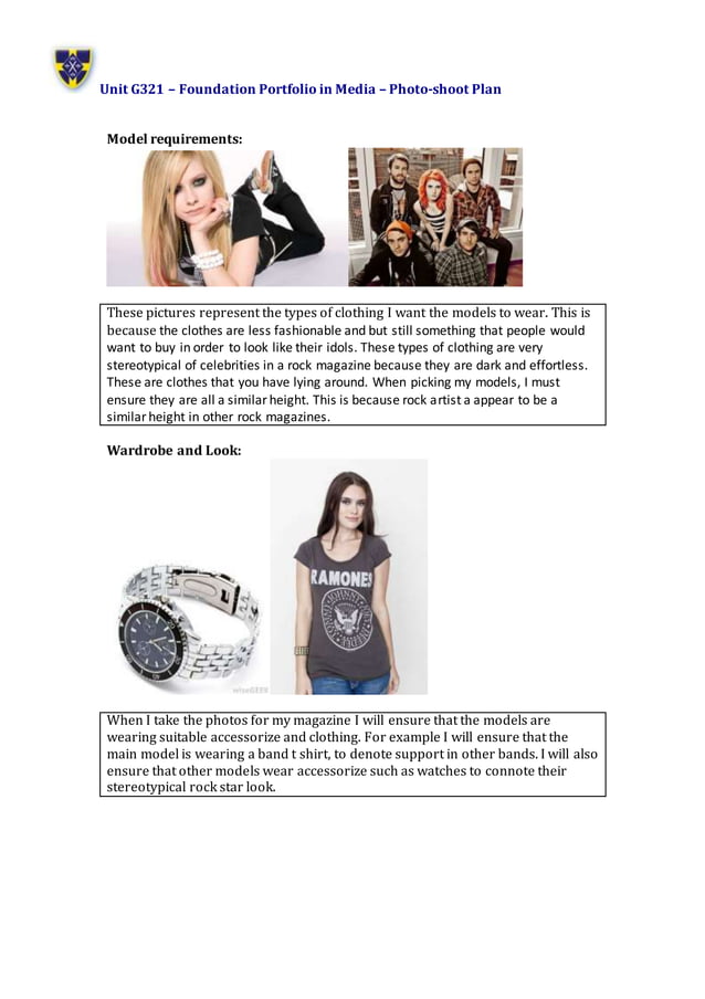 Photo shoot plan template | PDF