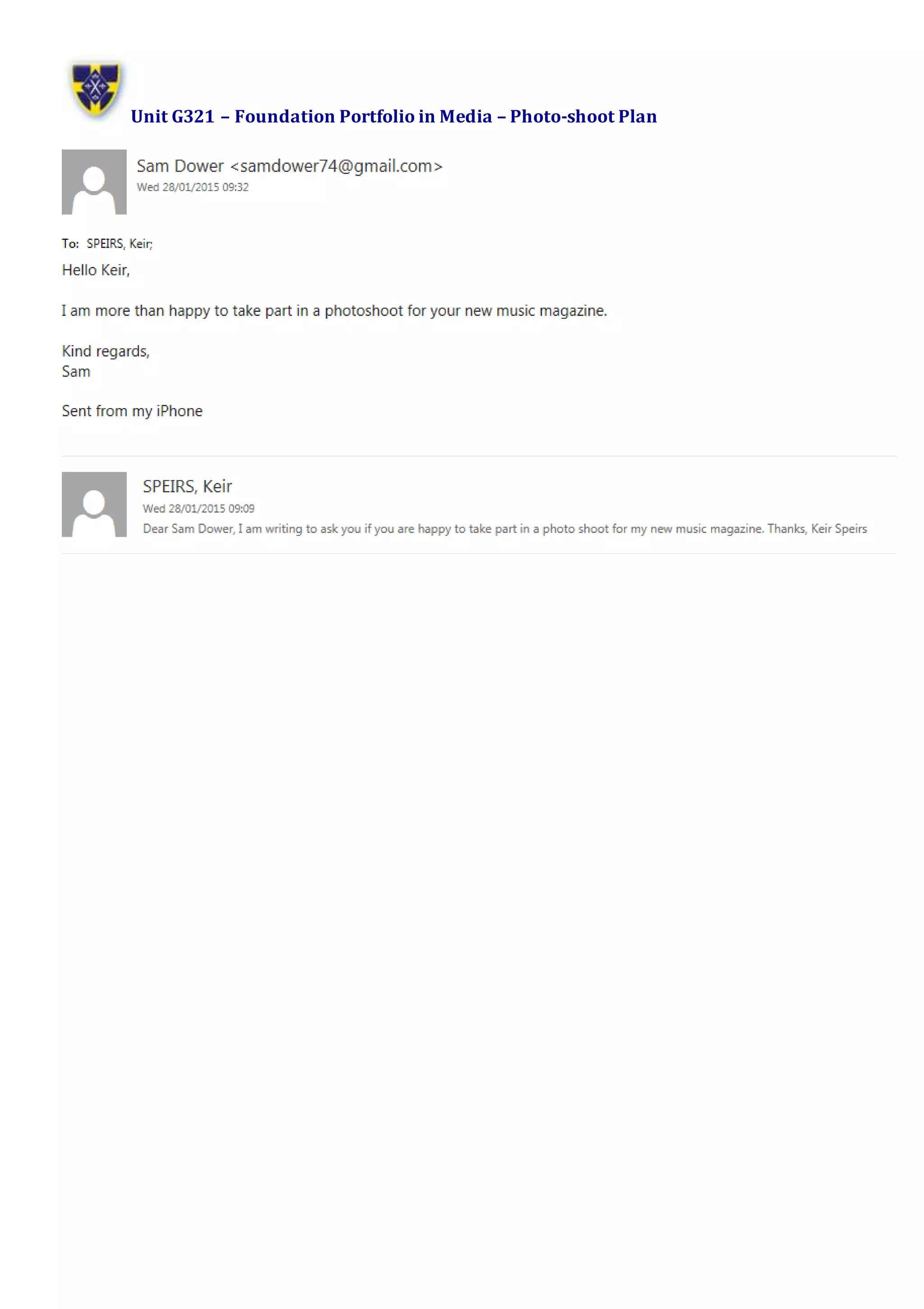 Photo shoot plan template | DOCX