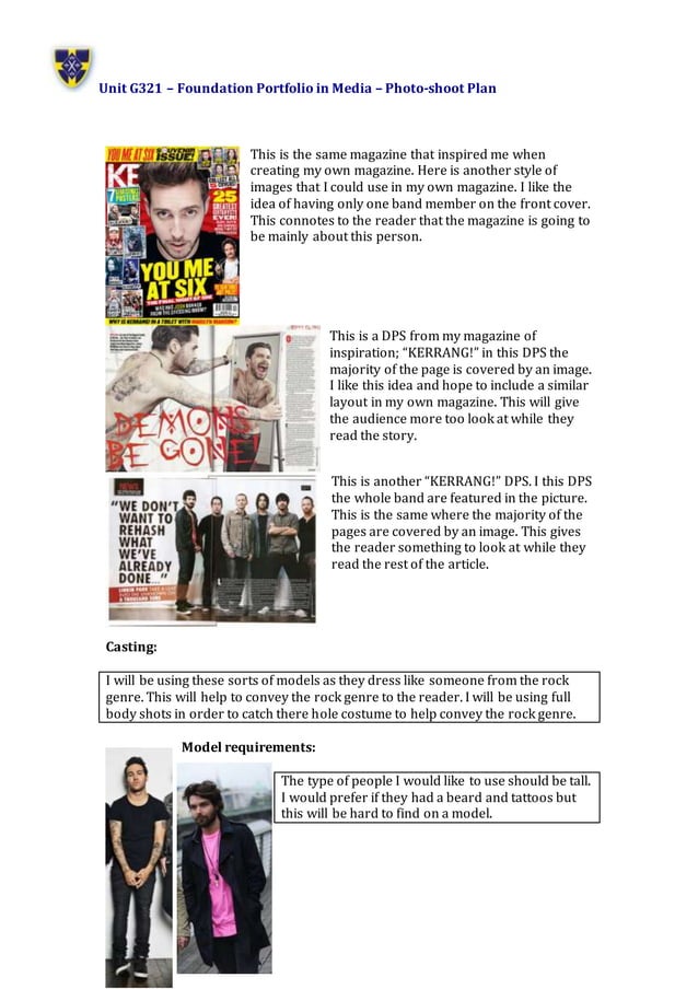 Photo shoot plan template | PDF