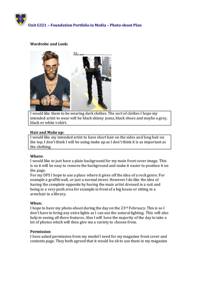 Photo shoot plan template | PDF