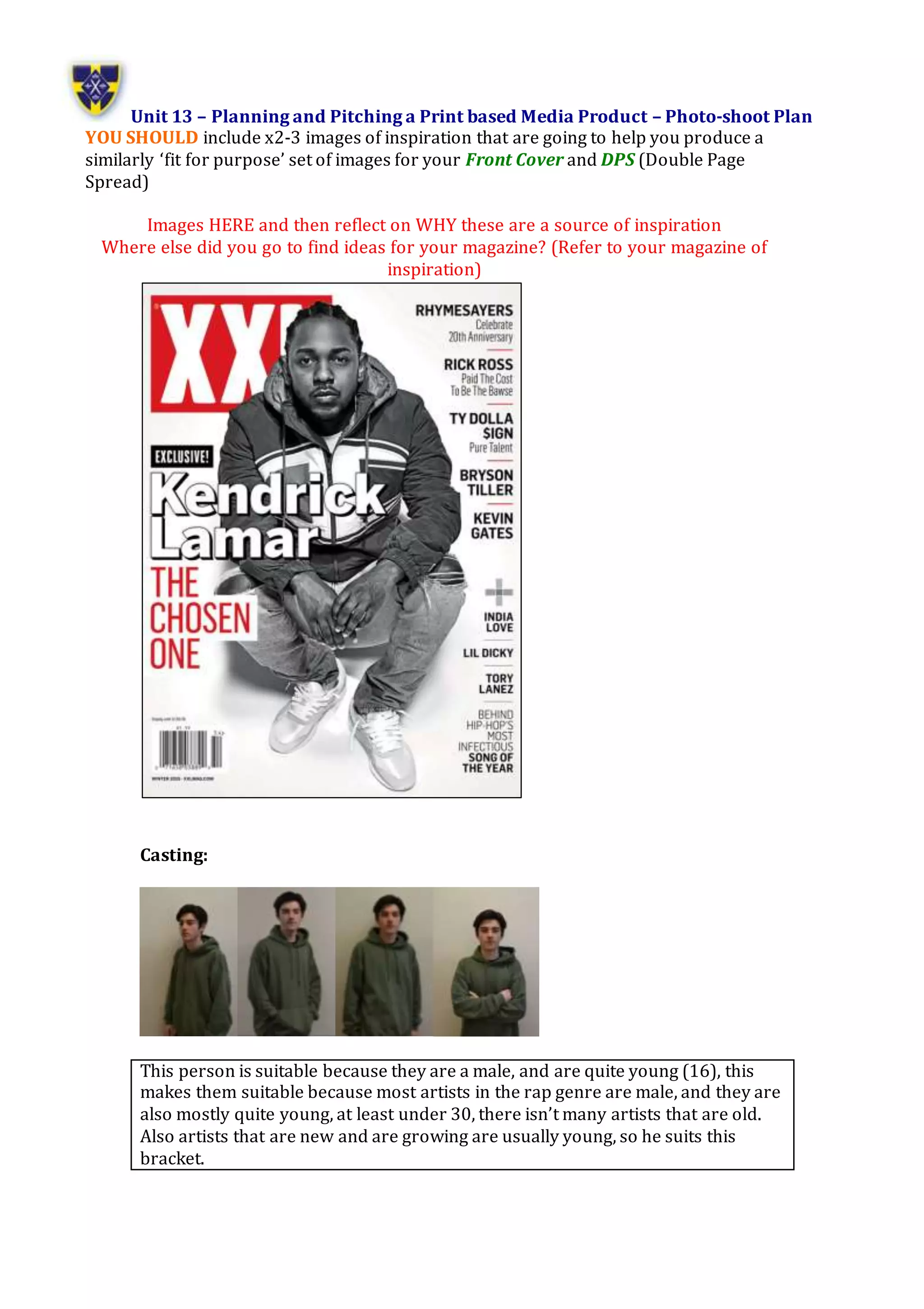 Photo shoot plan template anti | PDF