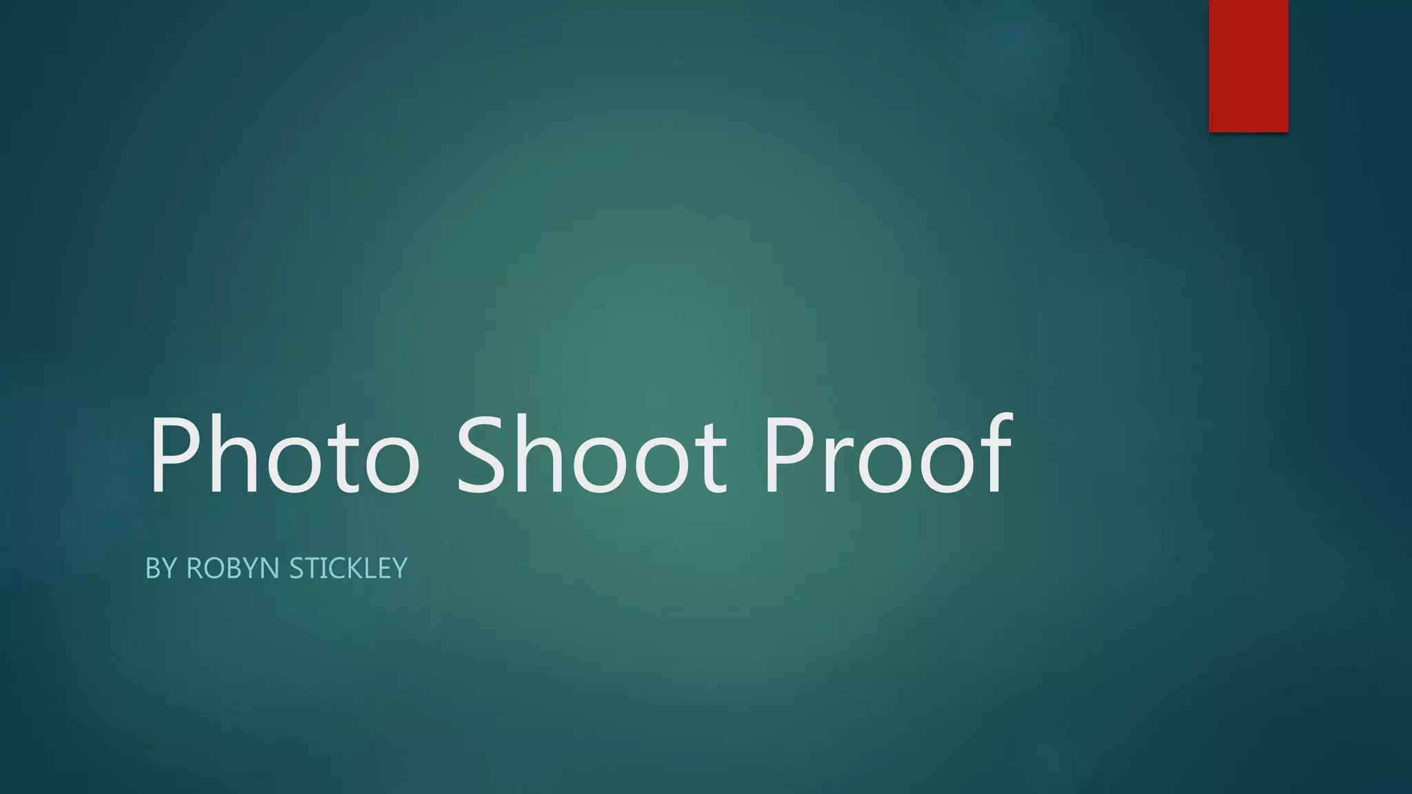 Photo shoot proof | PPT