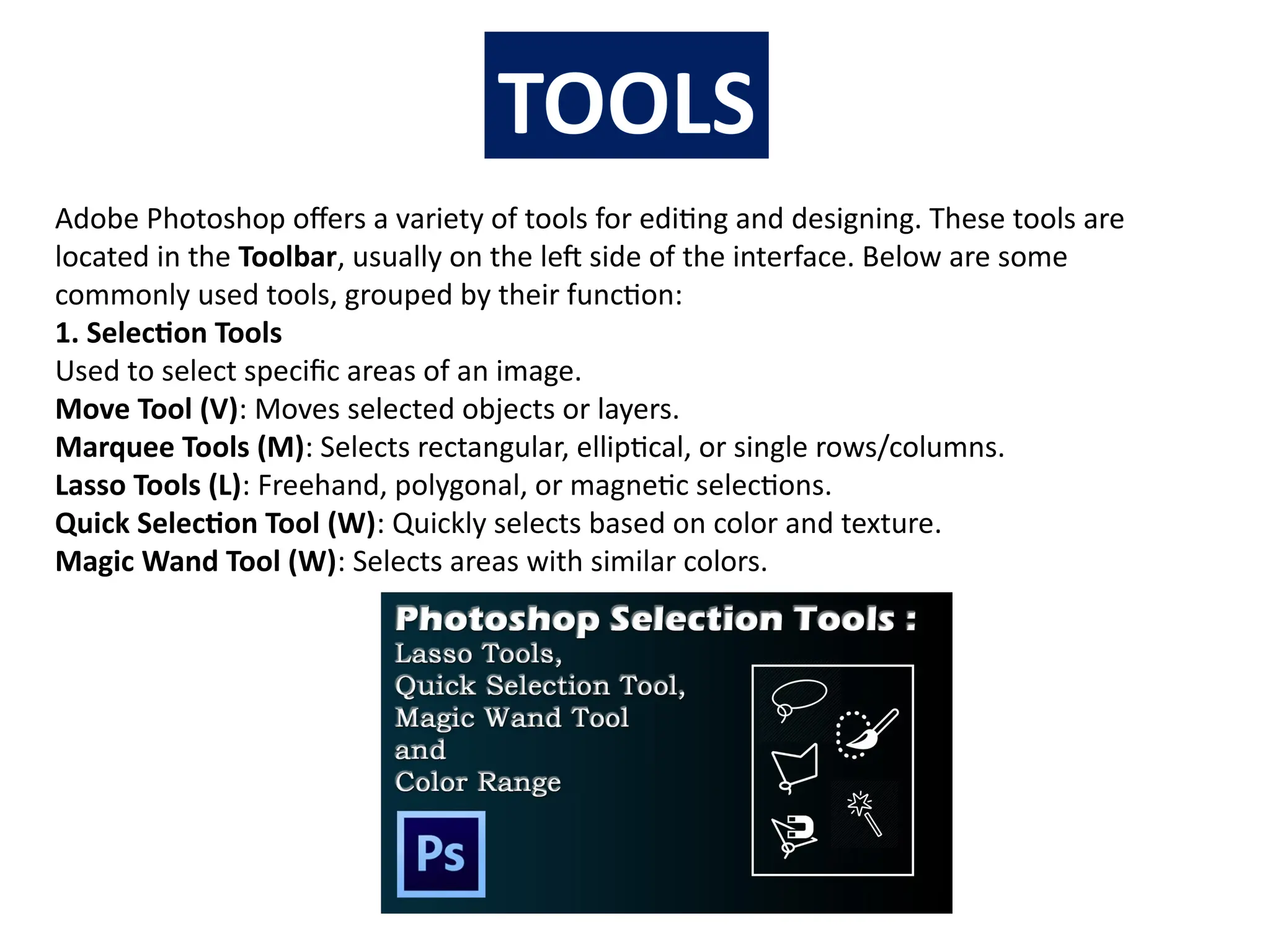 Easy Photoshop Basic Tools for Beginners | PPTX