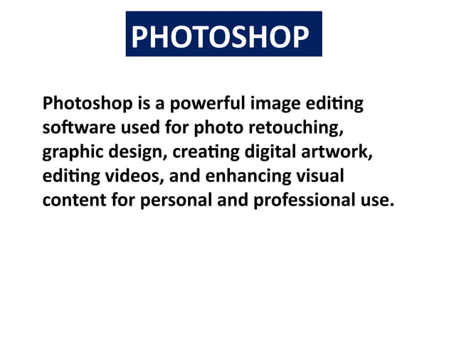 Easy Photoshop Basic Tools for Beginners | PPTX