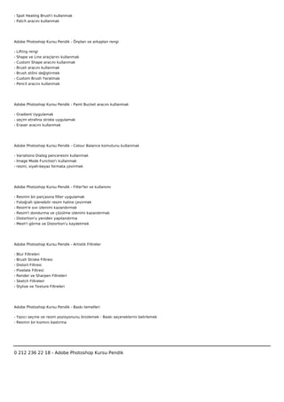 Photoshop kursu-pendik | PDF
