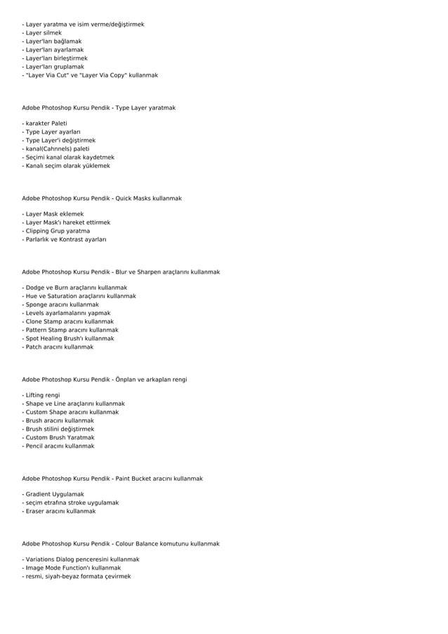 Photoshop kursu-pendik | PDF
