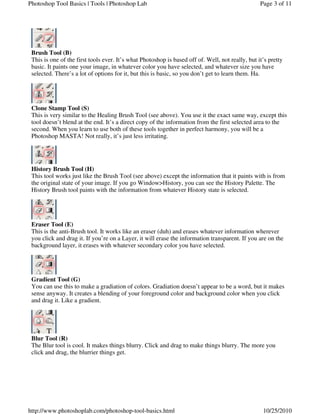 Photoshop tool-basics | PDF