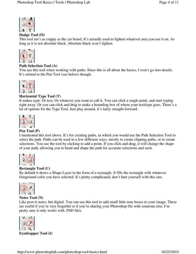 Photoshop tool-basics | PDF