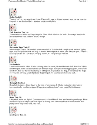 Photoshop tool-basics | PDF