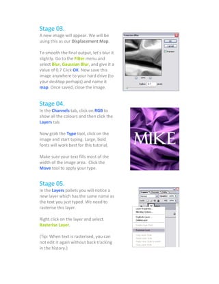 Photoshop Tutorial Displacement Maps | PDF