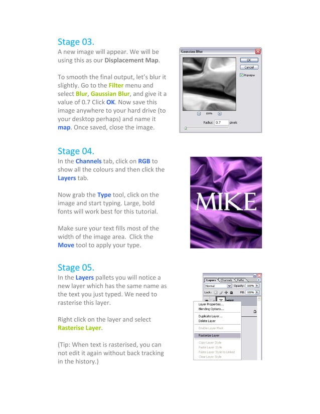 Photoshop Tutorial Displacement Maps | PDF
