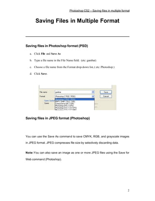Photoshop - Module 2 | PDF