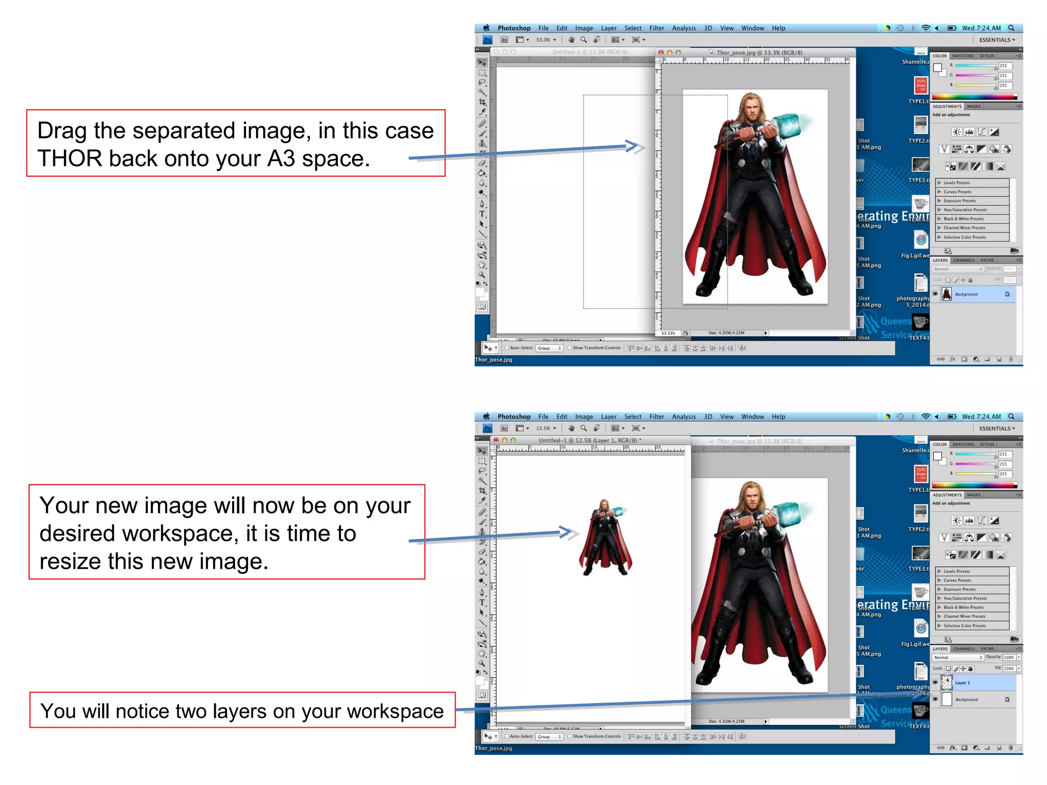 Creating a layered photoshop document | PPT