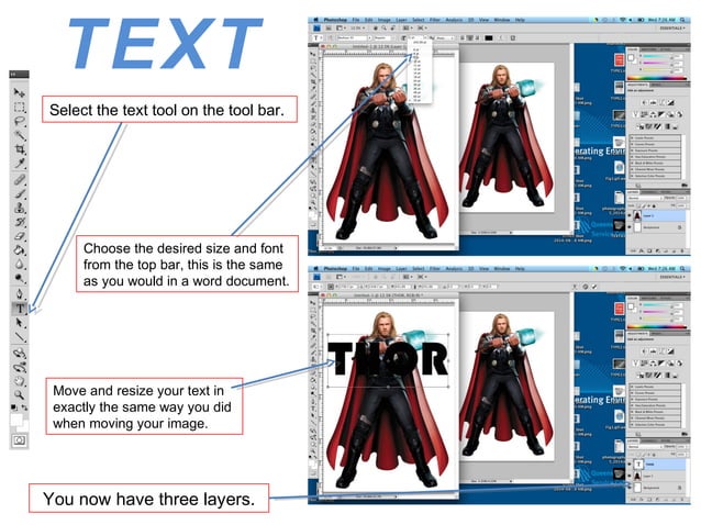 Creating a layered photoshop document | PPT