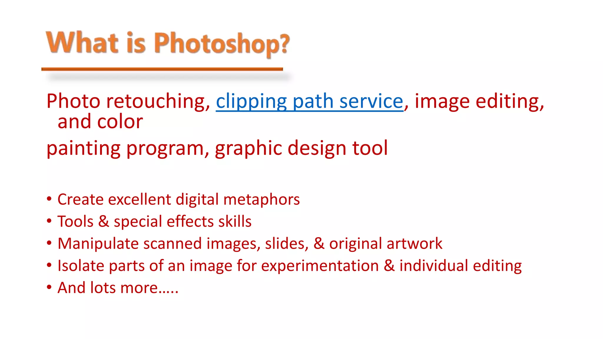 Introducing to Photoshop Basic Tools | PPTX