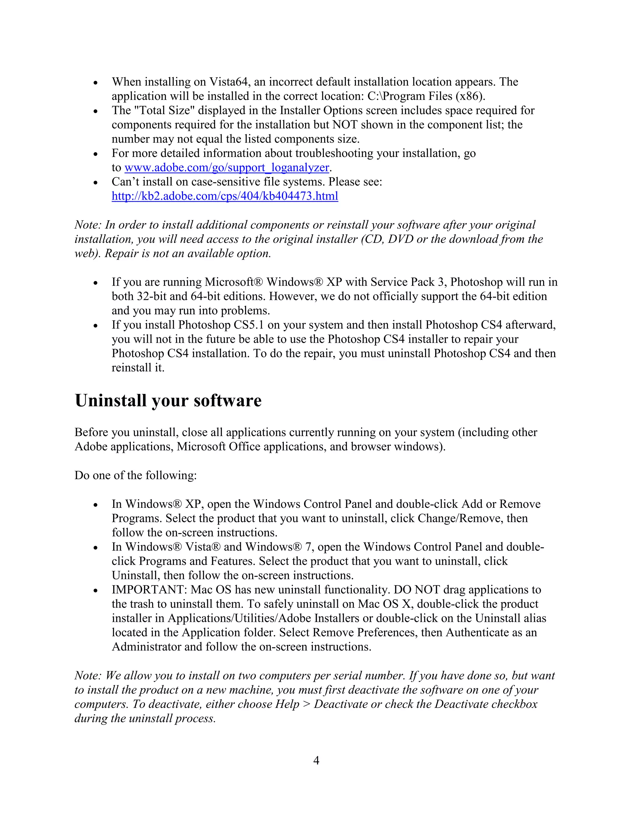 Photoshop cs5.1 read me | PDF