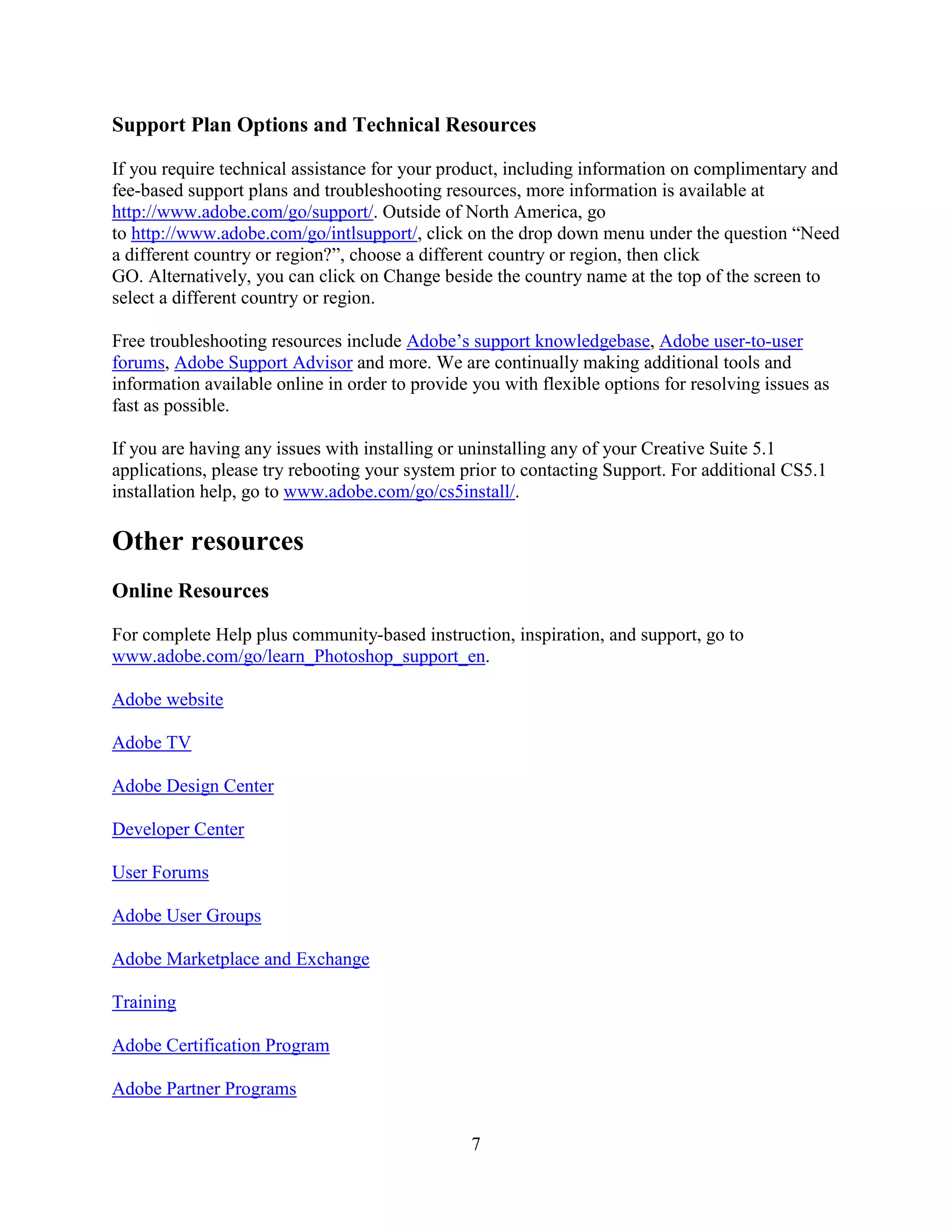 Photoshop cs5.1 read me | PDF