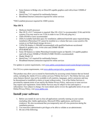 Photoshop cs5 read me | PDF