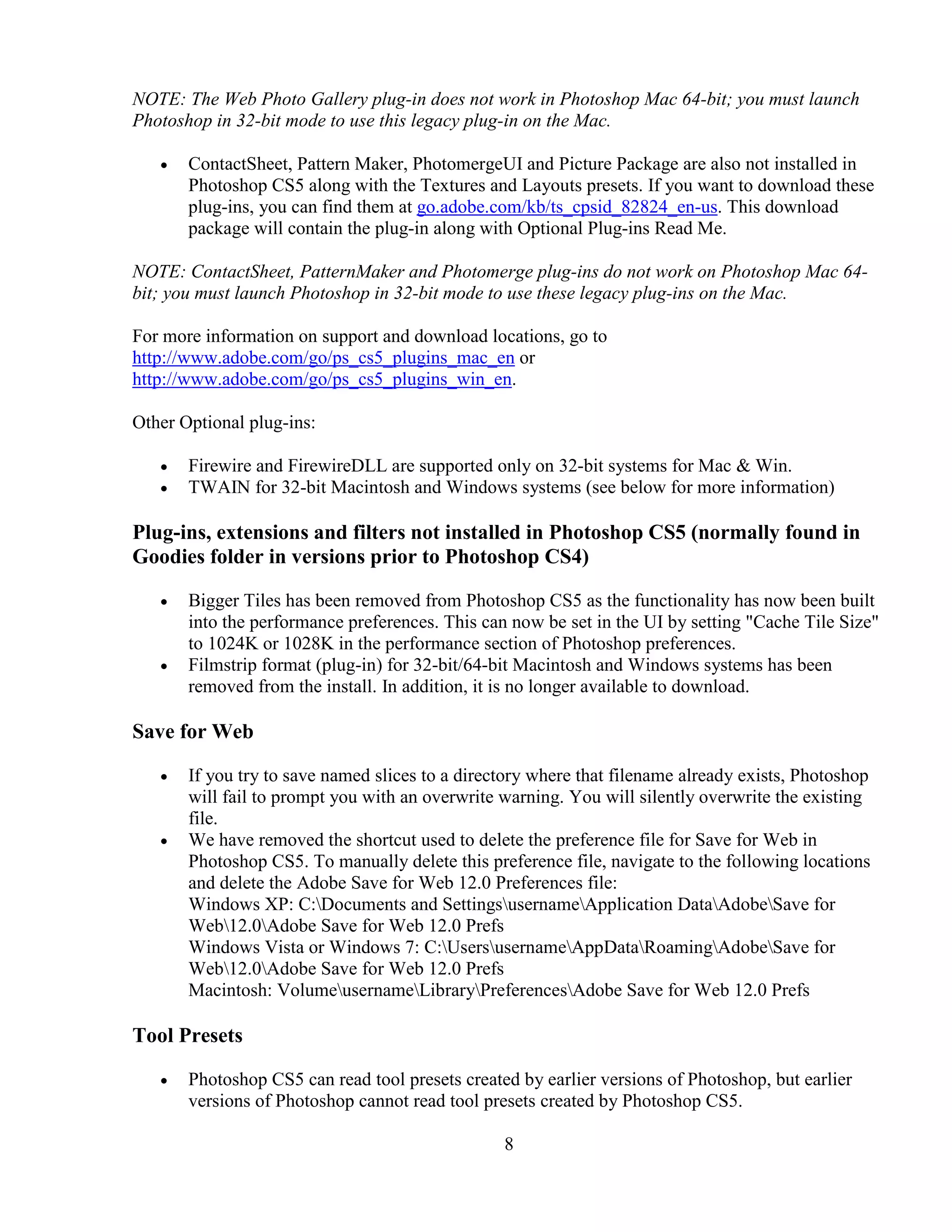 Photoshop cs5 read me | PDF
