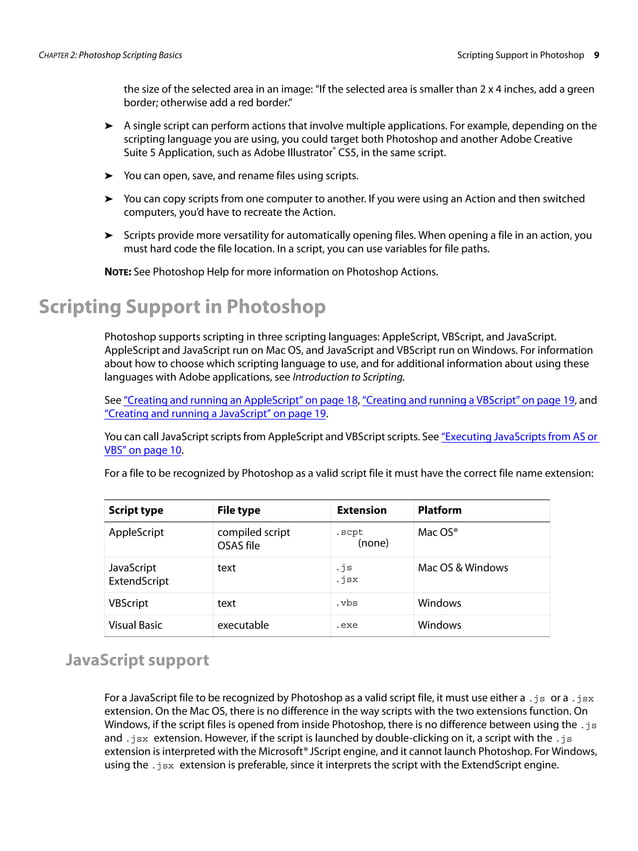 Photoshop cs5 scripting_guide | PDF