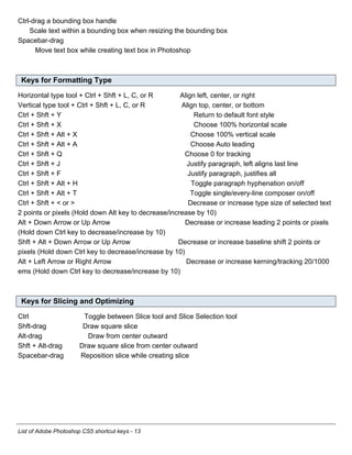 Photoshop cs5 shortcut_keys | PDF
