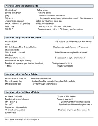 Photoshop cs5 shortcut_keys | PDF