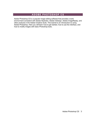 Photoshop cs tutorial | PDF