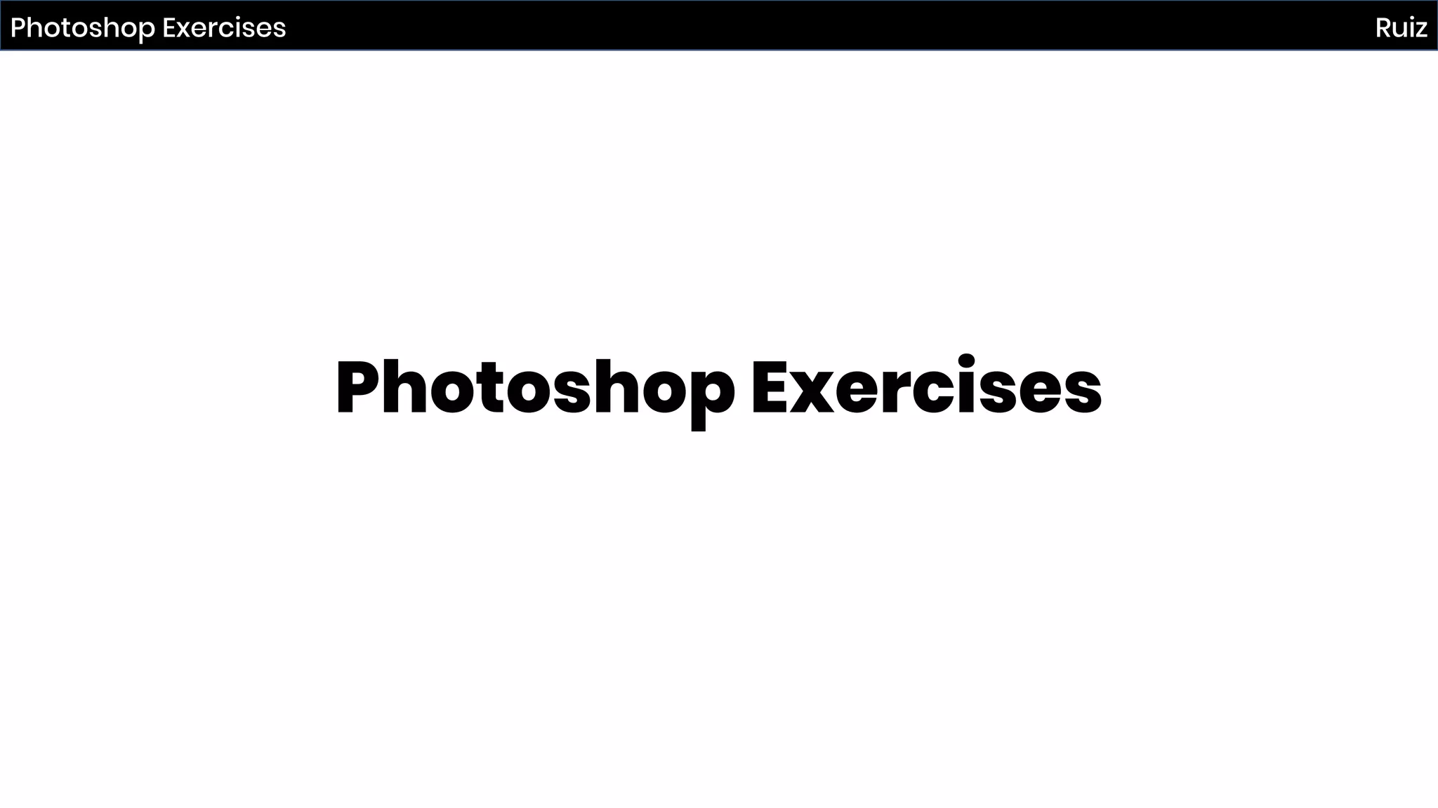 Photoshop exercises | PDF