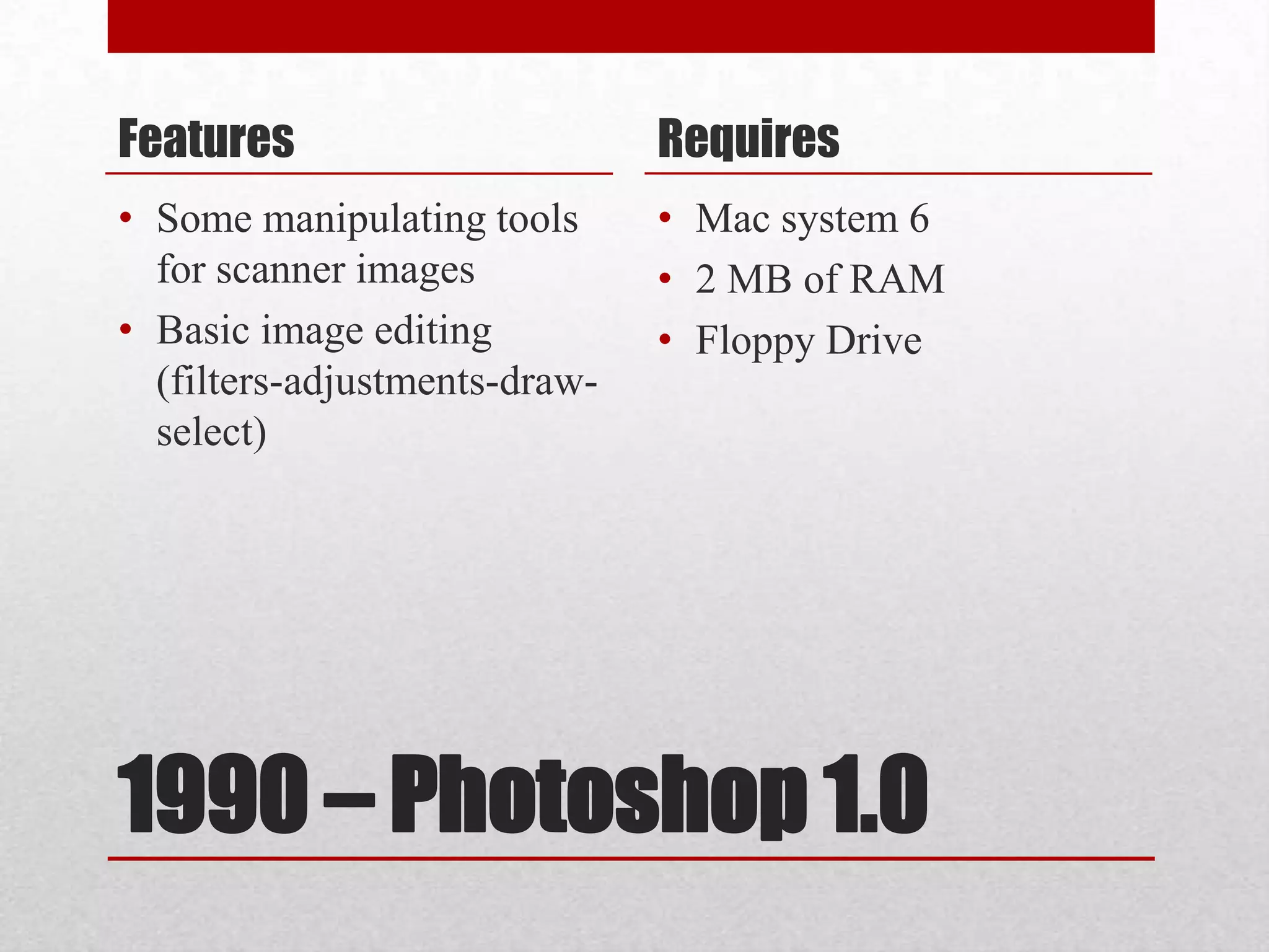 Adobe Photoshop history | PPTX