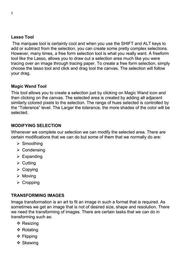 Photoshop notes | PDF