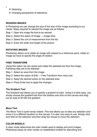 Photoshop notes | PDF