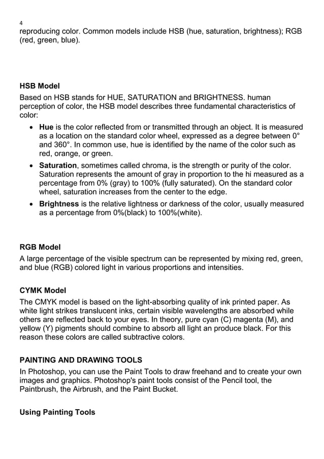 Photoshop notes | PDF