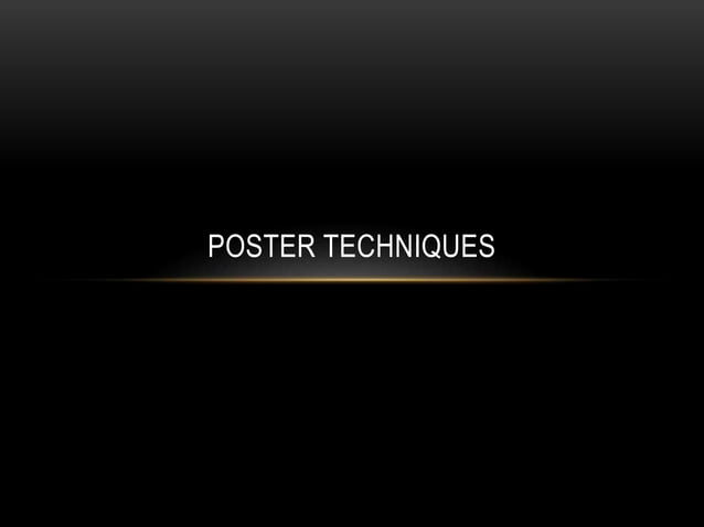 Poster Technique | PPT