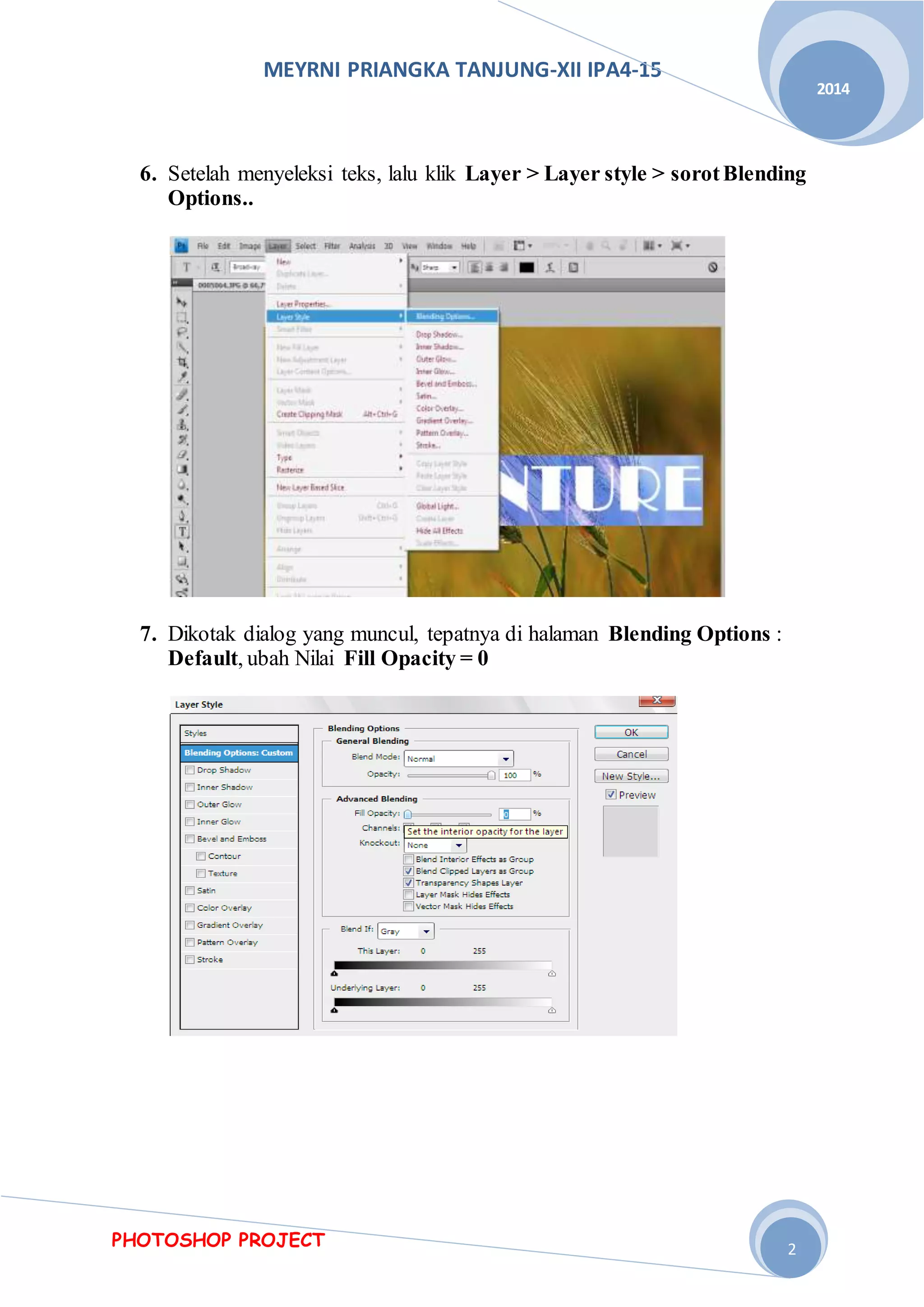 Photoshop project tutorial | PDF