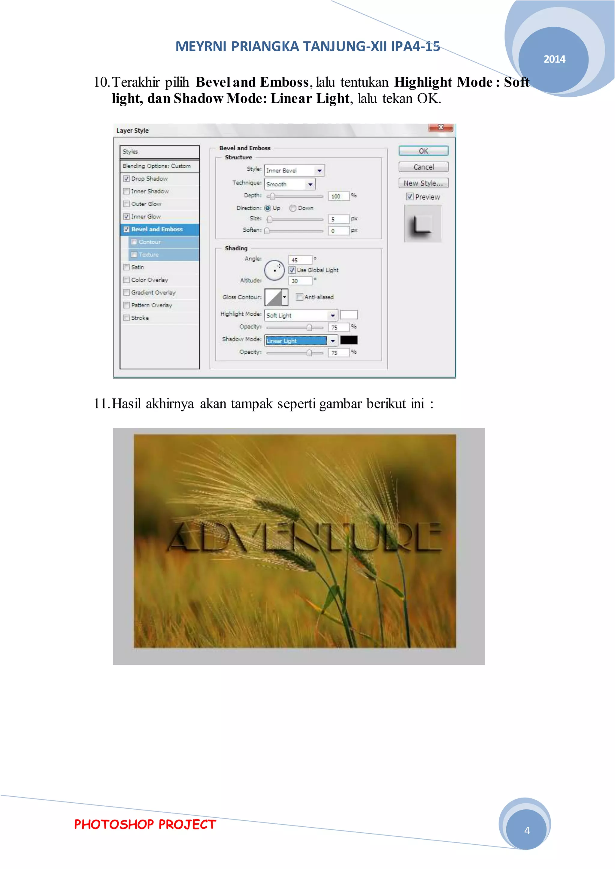Photoshop project tutorial | PDF