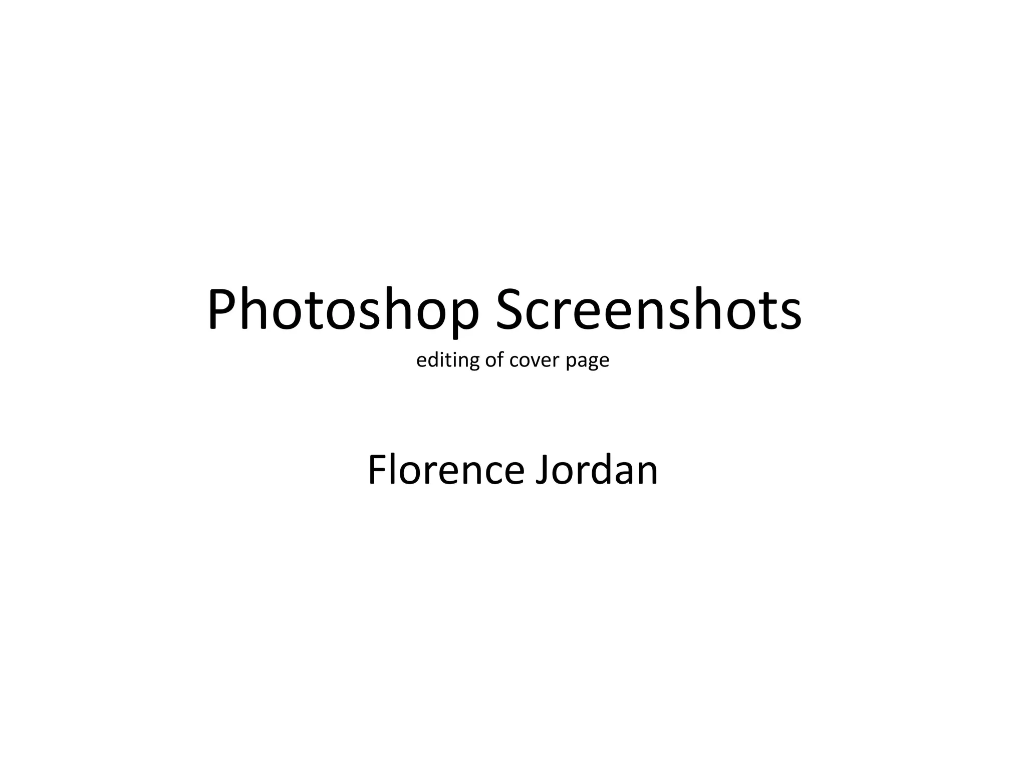 Photoshop screenshots | PPT